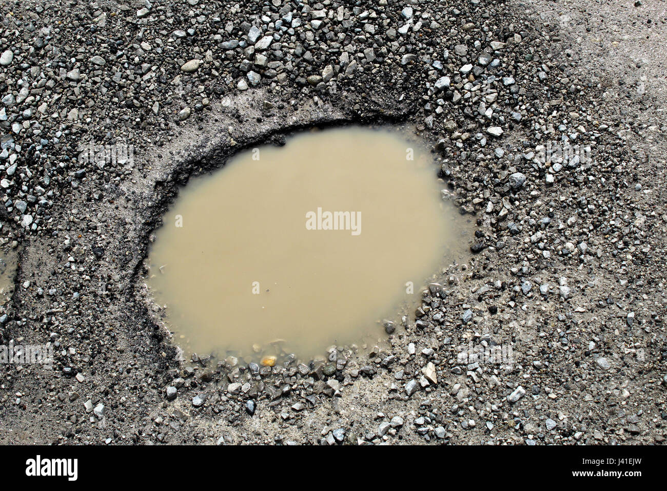 Pothole filled with water hi-res stock photography and images - Alamy