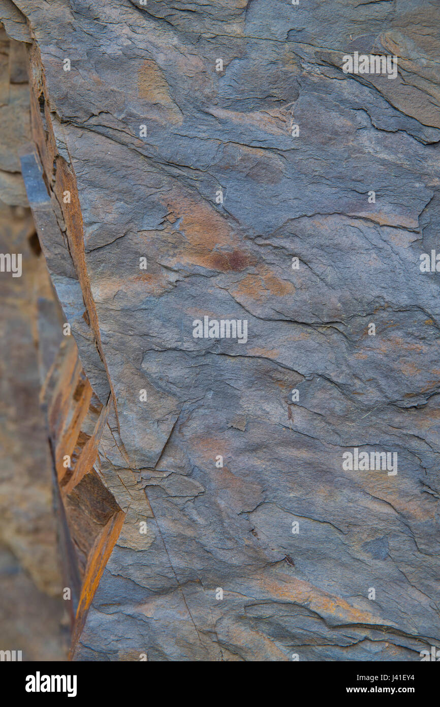 Detail of a shale stone wall in Kellerwald-Edersee National Park, Lake ...
