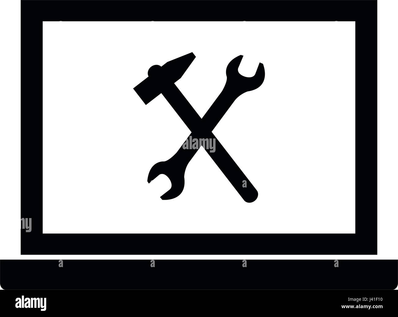Pc pc repair icon on white background Stock Vector Image & Art - Alamy