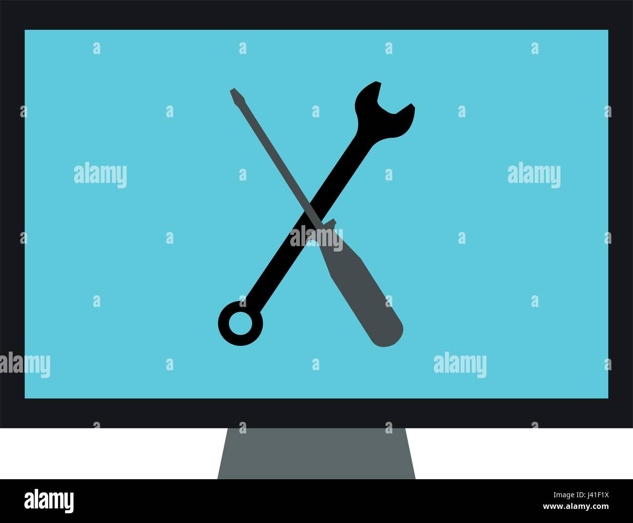 Pc pc repair icon on white background Stock Vector Image & Art - Alamy