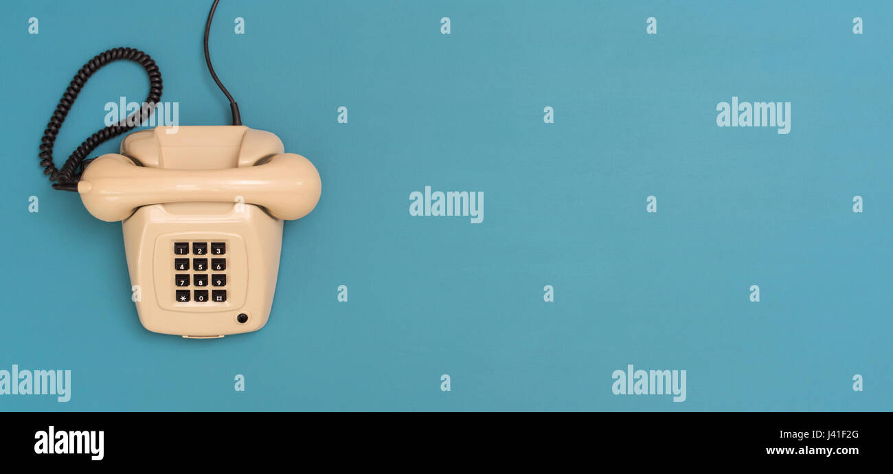 retro telephone header Stock Photo - Alamy