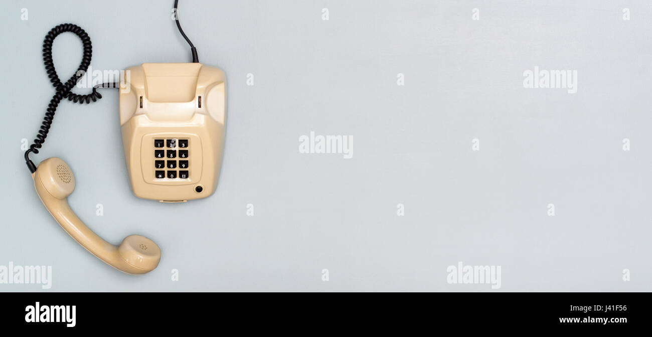 retro telephone header Stock Photo - Alamy