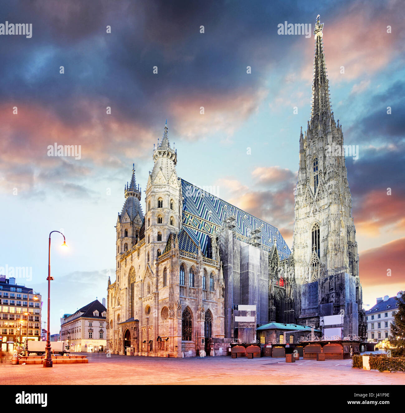 Vienna Stephansdom at colorful sunset in Austria Stock Photo - Alamy