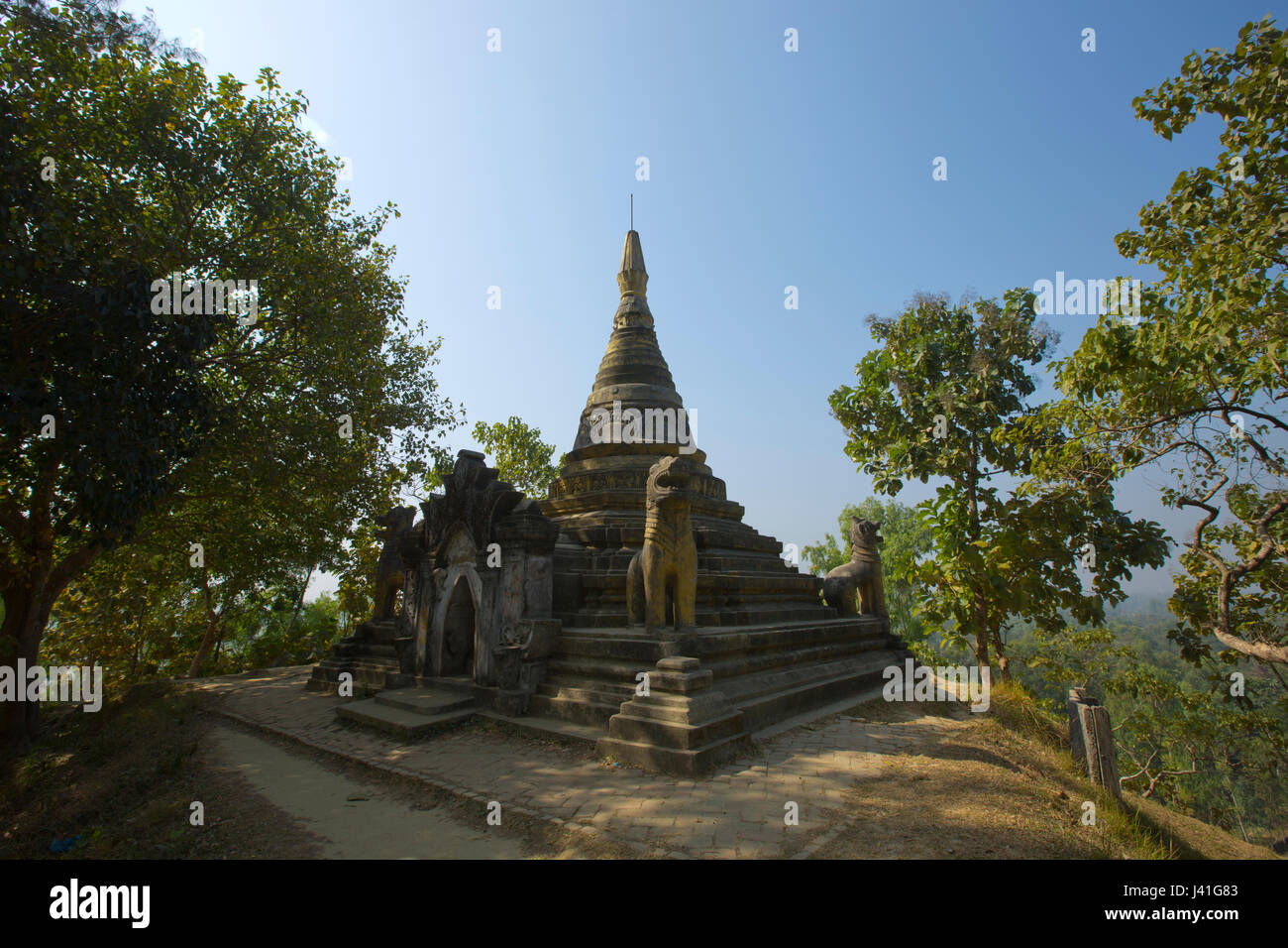 Adinath temple at the top of Mainak hillock in Moheshkhali Island. Cox ...
