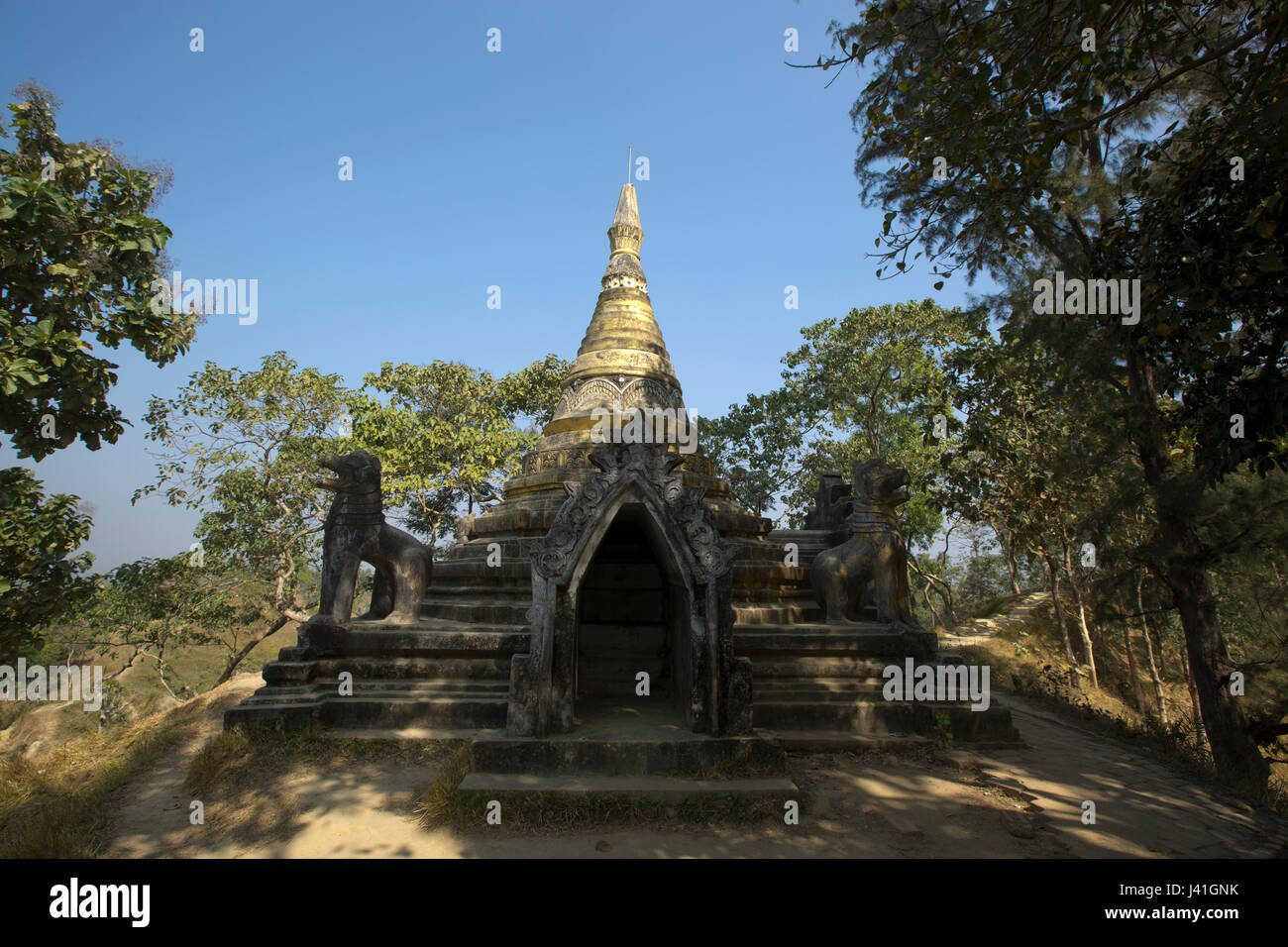 Adinath temple at the top of Mainak hillock in Moheshkhali Island. Cox ...