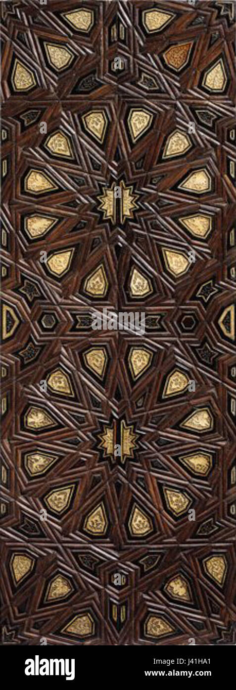The Mamluk figural ivory inlaid wooden door is a significant artifact ...