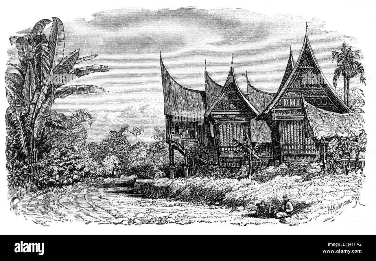 Sumatran architecture Black and White Stock Photos & Images - Alamy