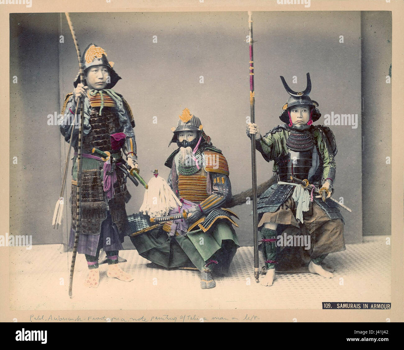 Kusakabe Kimbei 109. Samurais In Armour Stock Photo - Alamy