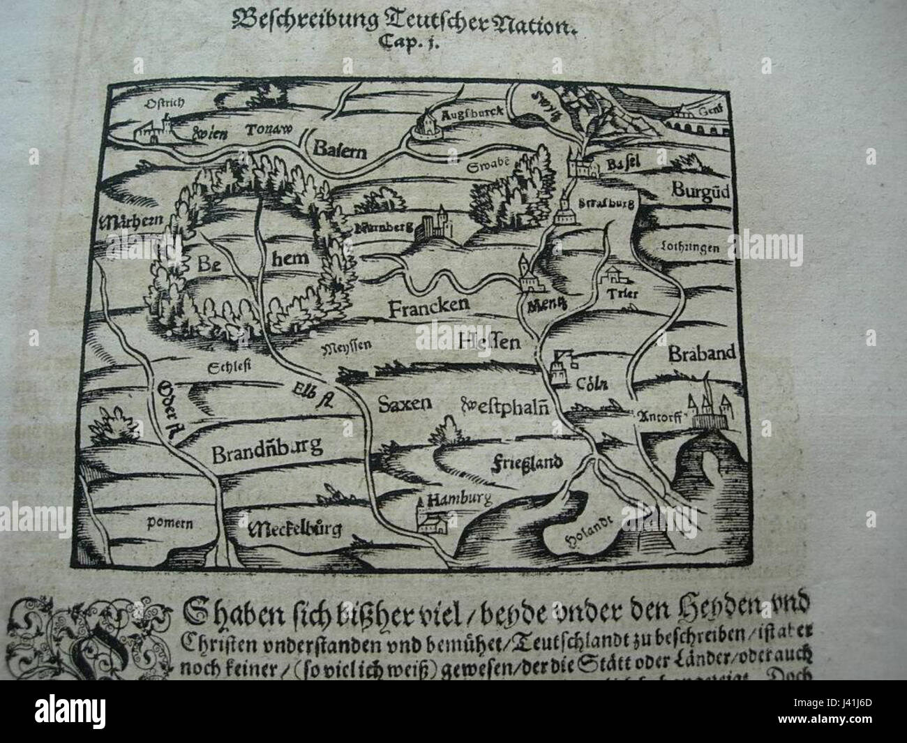 This 1628 map of Germany provides a detailed depiction of the region's ...