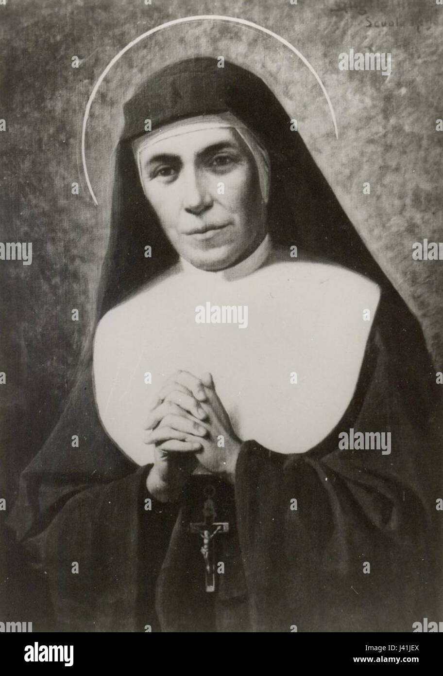 A card depicting Maria Mazzarello, co-founder of the Salesian Sisters ...