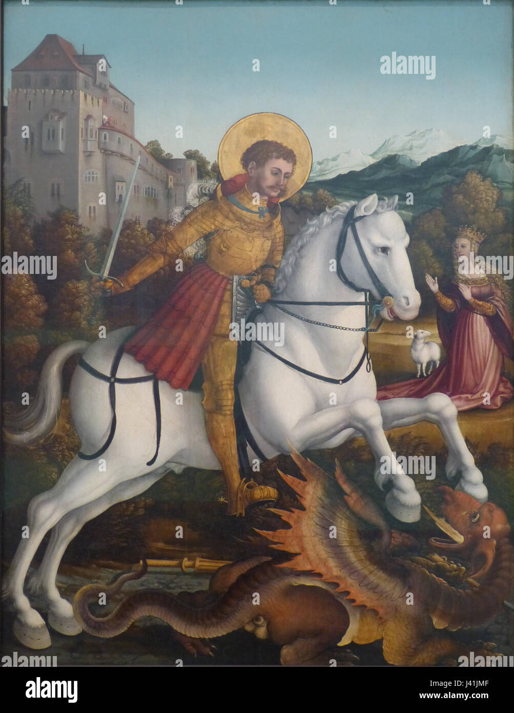 St george slaying the dragon hi-res stock photography and images - Alamy