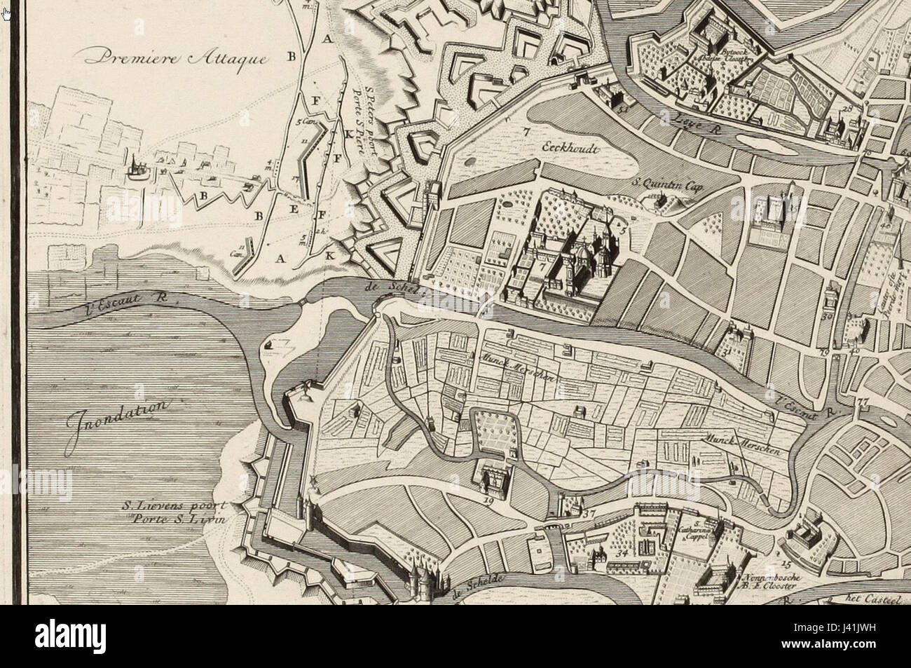This map of Ghent, created by Covens and Mortier, provides a detailed ...