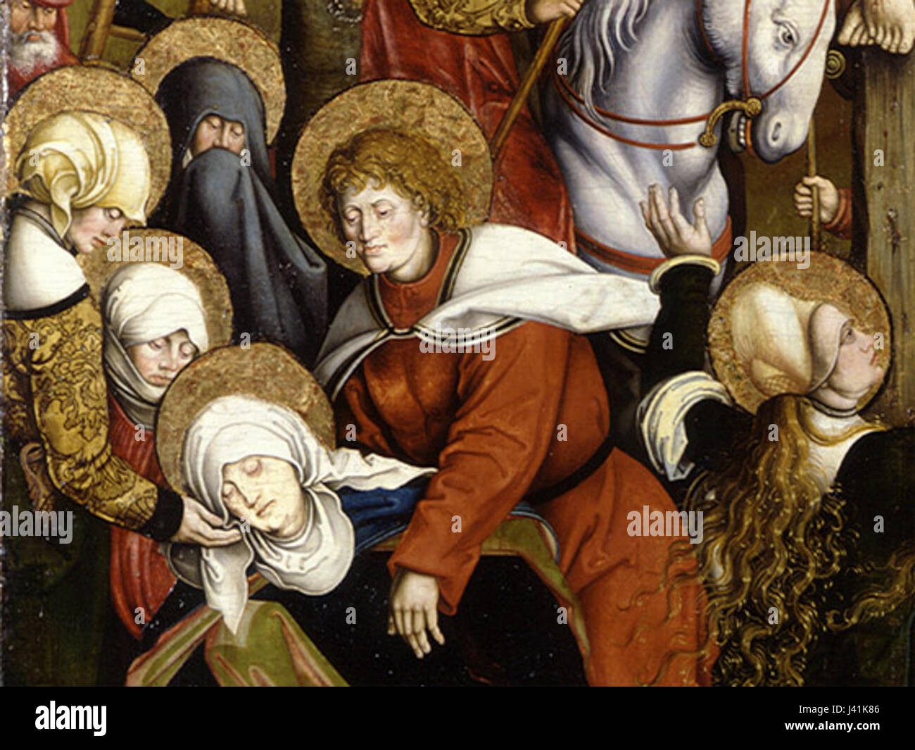 A detailed section of the 'Crucifixion of Christ' by Meister von ...