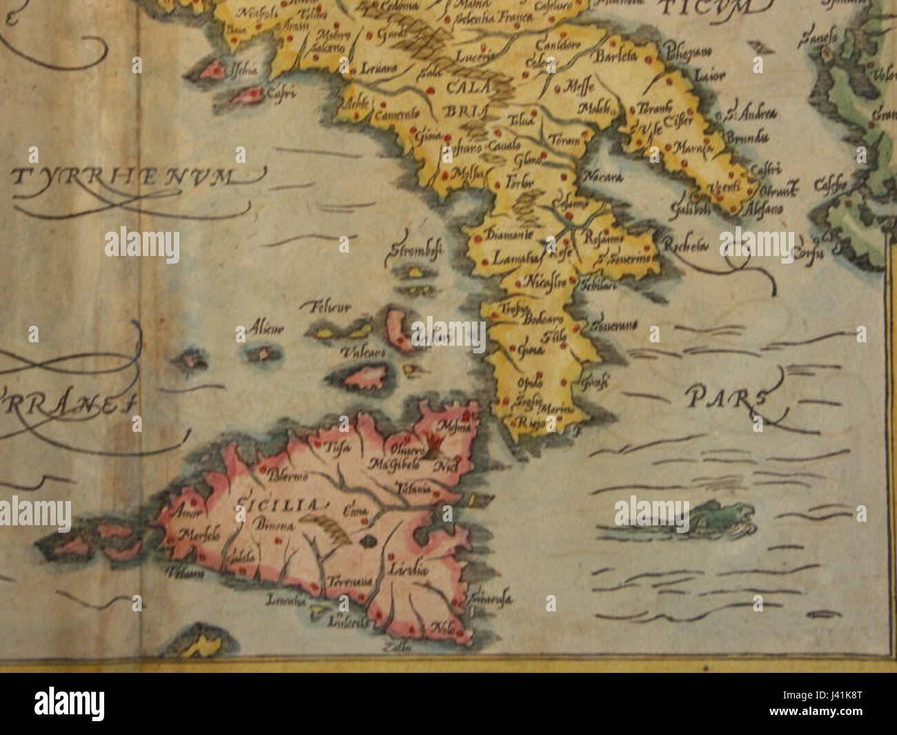 Map of Italy 1600 South East Stock Photo - Alamy