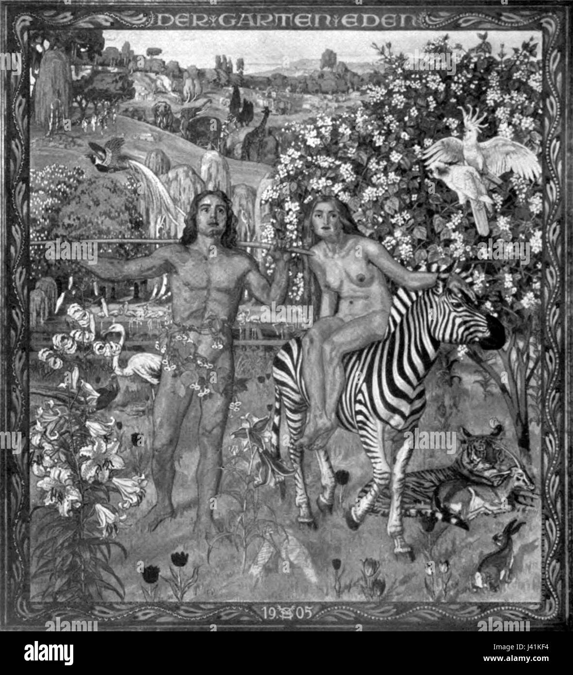 Max Seligerâ€™s 'Le Jardin d'Eden' is an artistic representation of the Biblical Garden of Eden ...