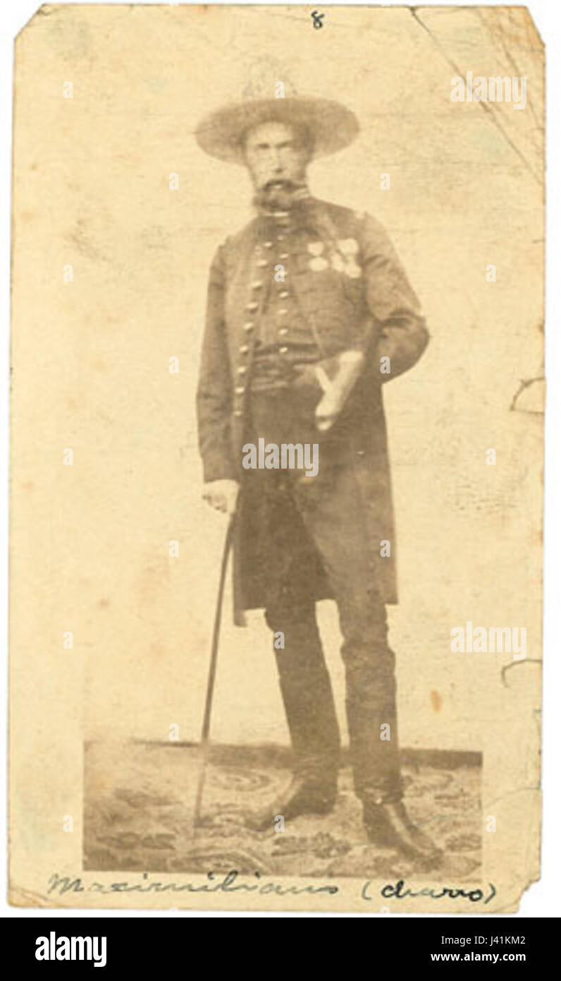 Maximiliano I wearing sombrero 1867 Stock Photo - Alamy