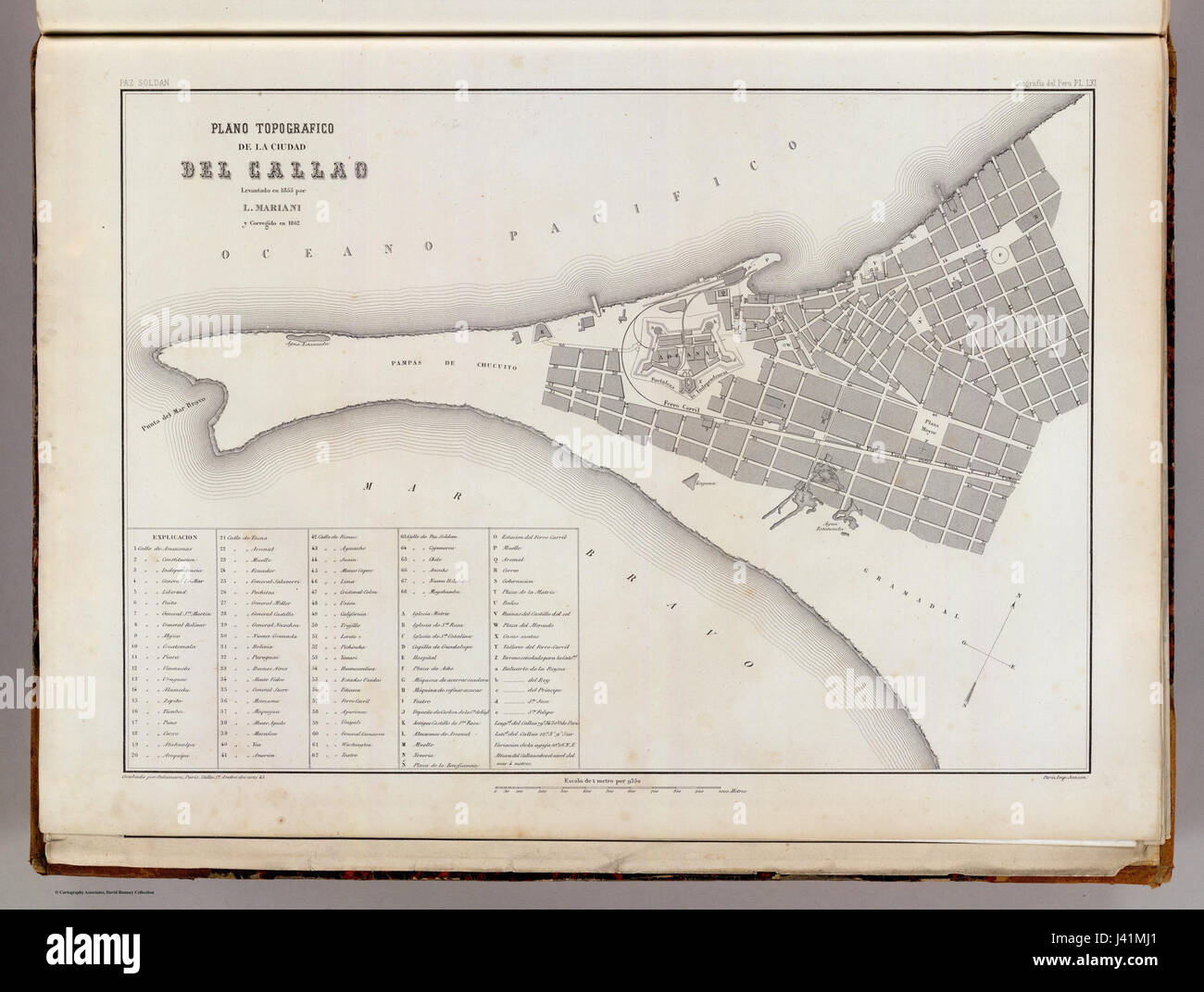 L. Mariani and M. Paz Soldan's 'Callao Topografico' refers to a ...