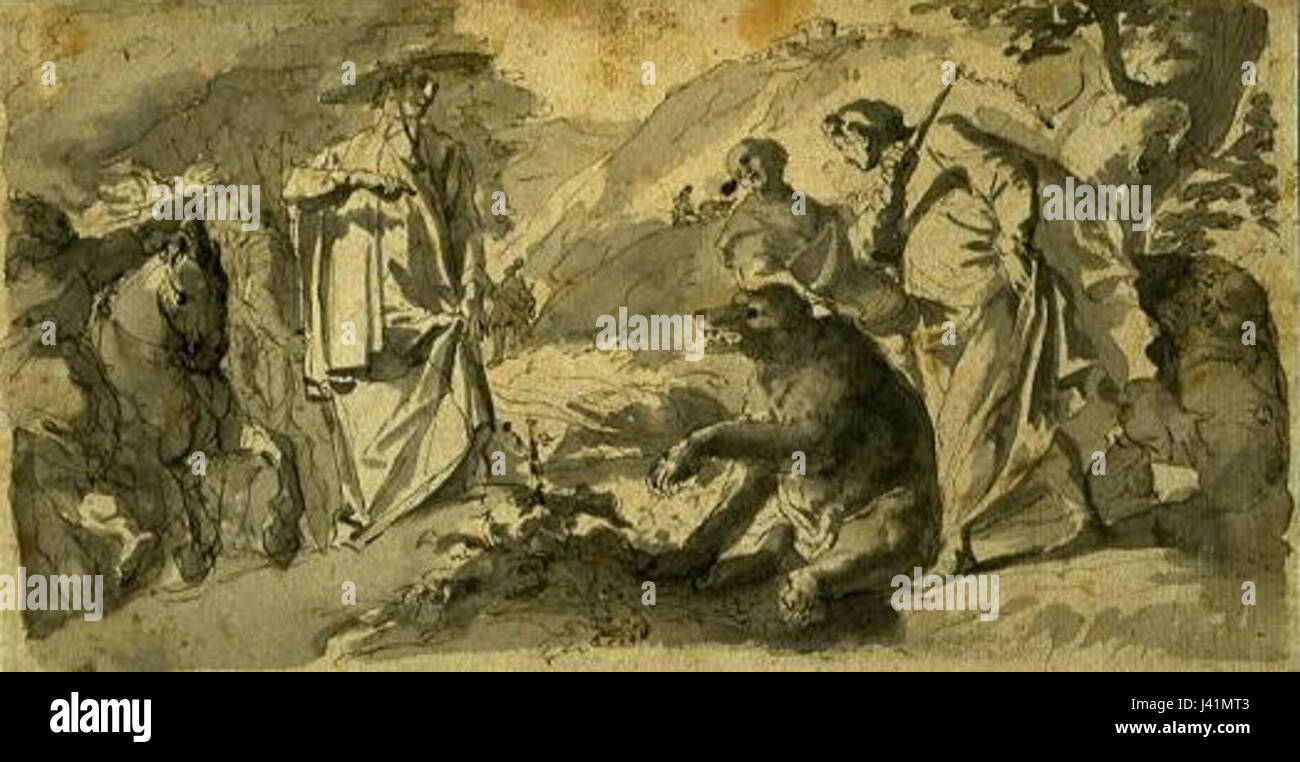 This 1725 painting by Kosmas Damian Asam, depicting St. Corbinian and ...