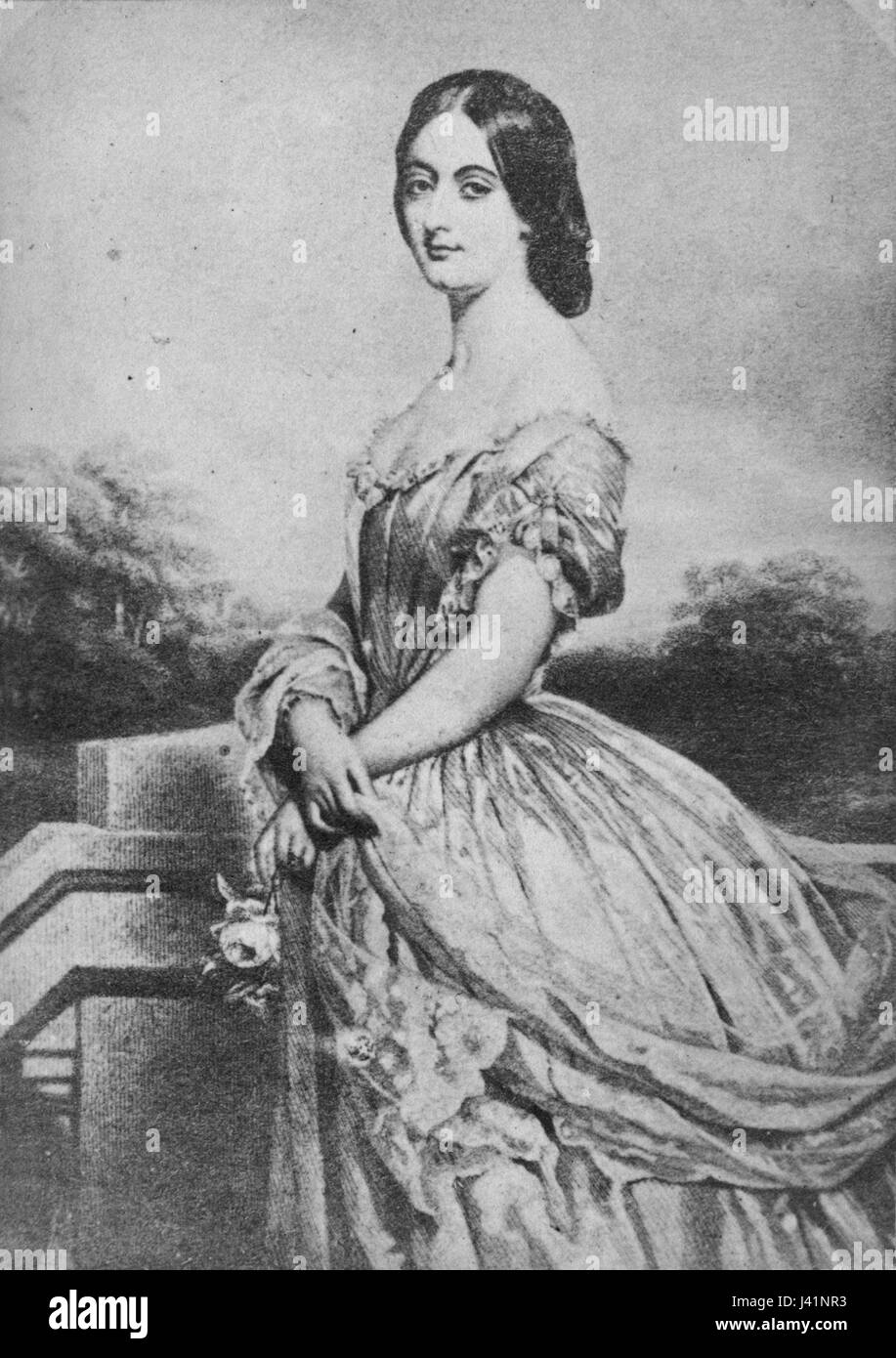 'Lady Grey' is a portrait from 1854, reflecting the fashionable style ...