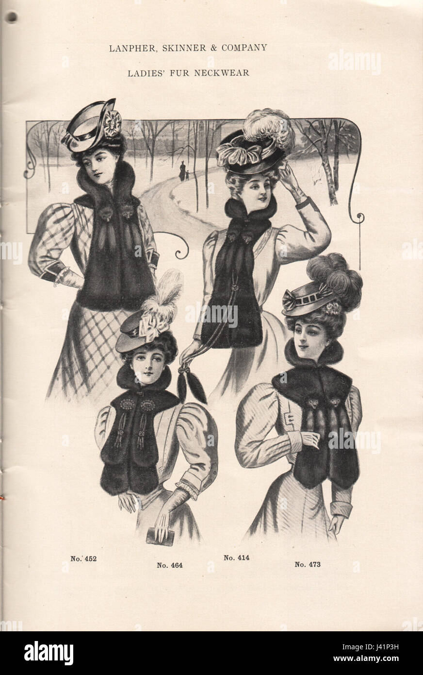 This image showcases the catalog of Lanpher Furs, a company ...