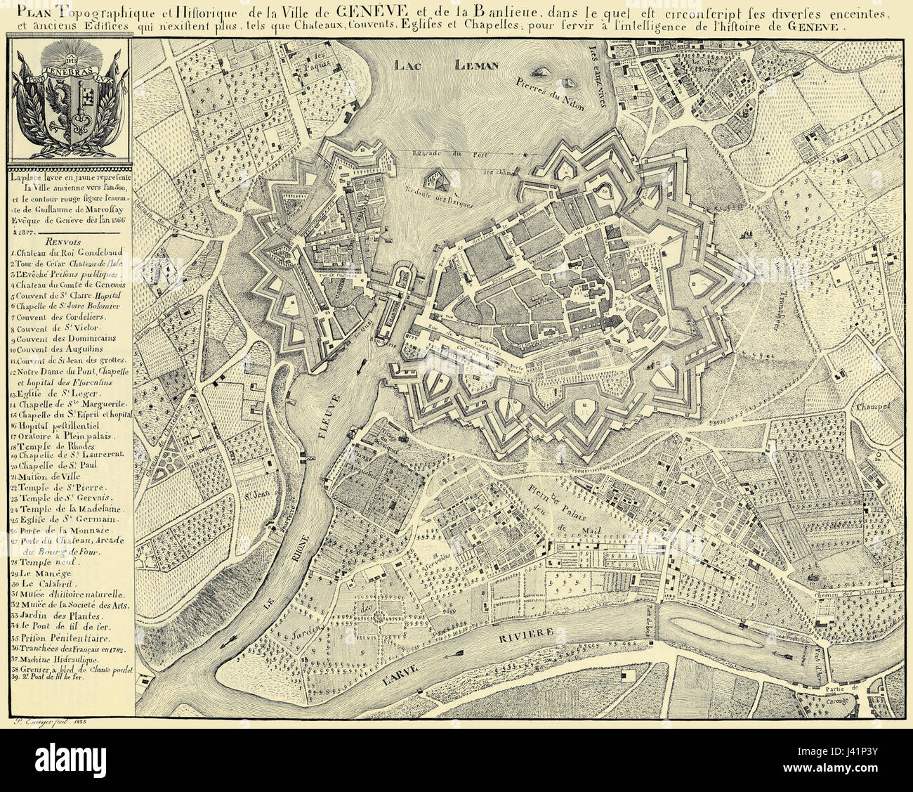 Map of geneva hi-res stock photography and images - Alamy