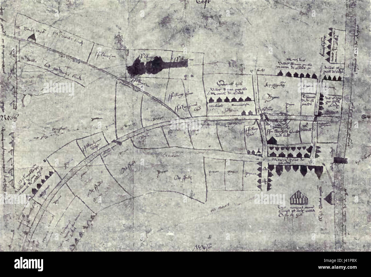 The Leeds map of 1560 is a historical cartographic representation of ...