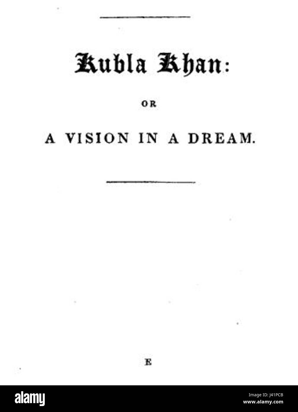 Kubla khan hi-res stock photography and images - Alamy