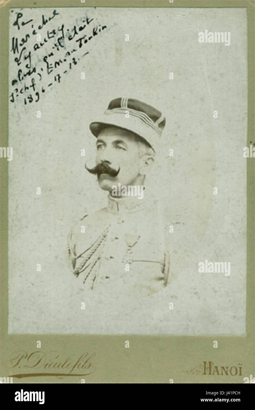 A historical portrait of Louis Hubert Lyautey, a French military and ...