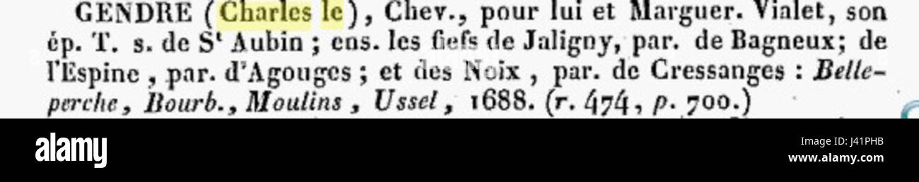 Le gendre Charles Stock Photo - Alamy