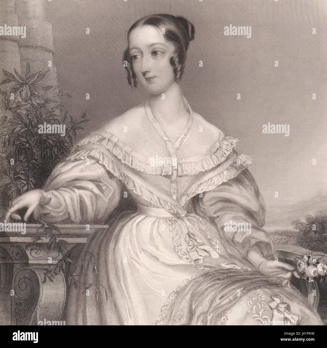 Lady Flora Hastings portrait from Hastings of Hastings Stock Photo - Alamy