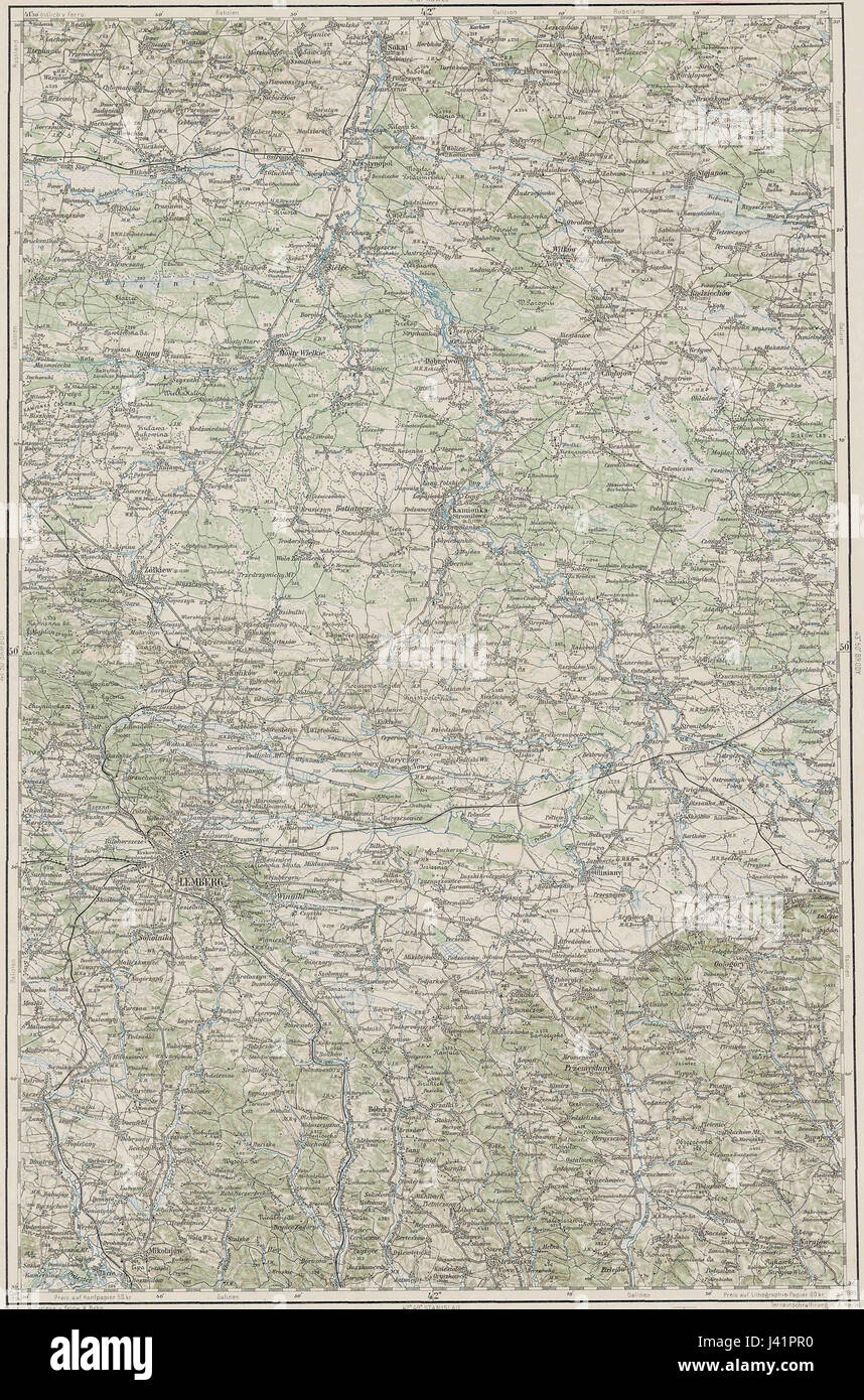 Vintage lemberg map hi-res stock photography and images - Alamy