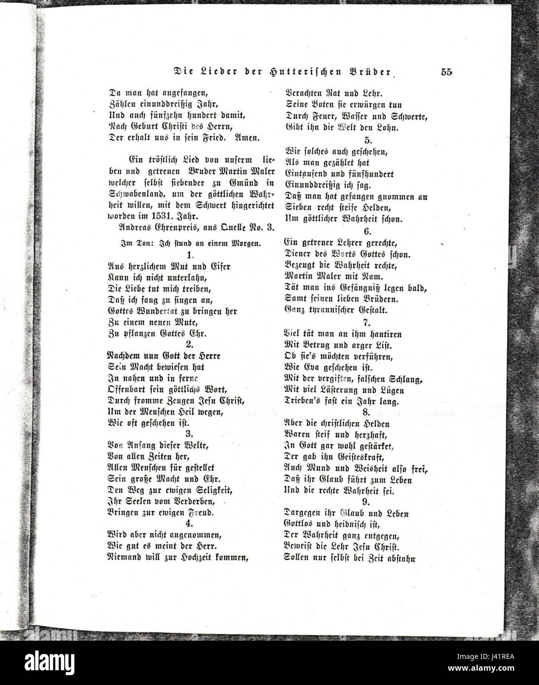 The *Lieder Hutterischen* is a collection of hymns used by the ...