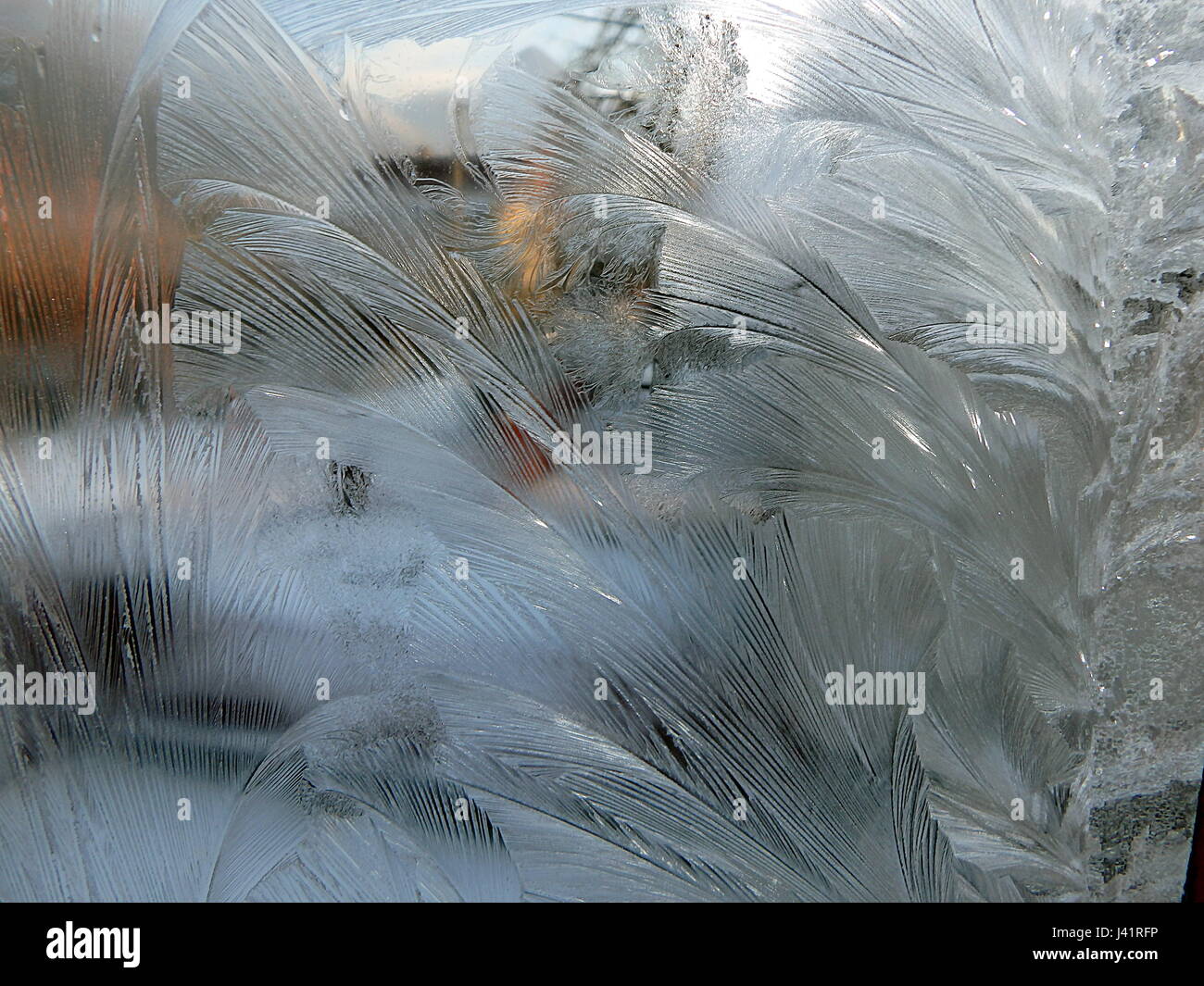Frost - painting on glass Stock Photo - Alamy
