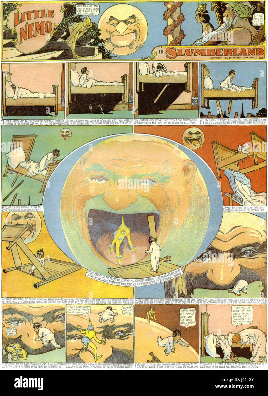 Little Nemo is a famous comic strip by Winsor McCay. The 'moon ...