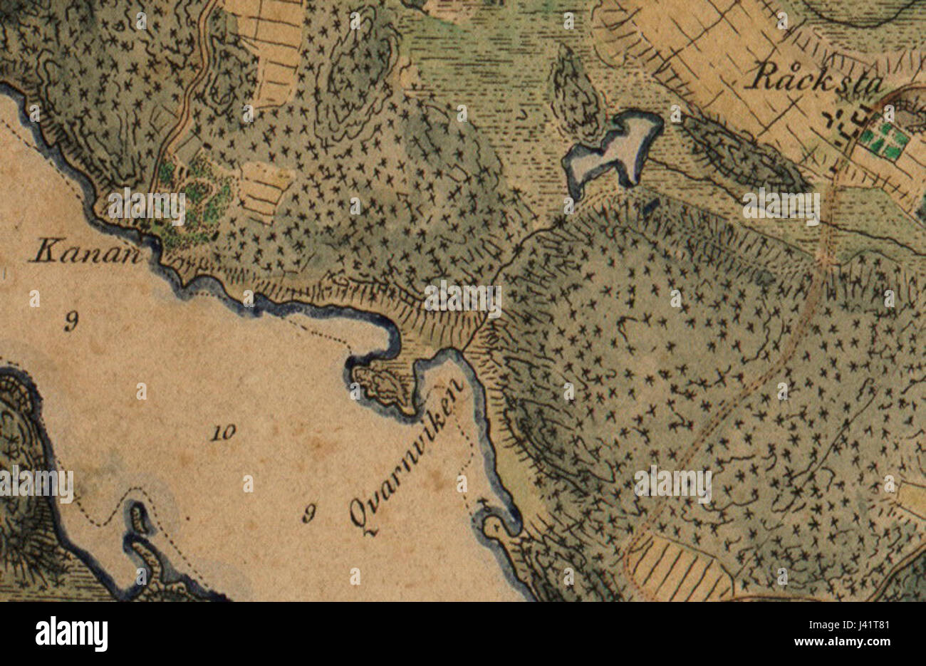 The 1817 map of Kvarnviken provides a geographical representation of ...