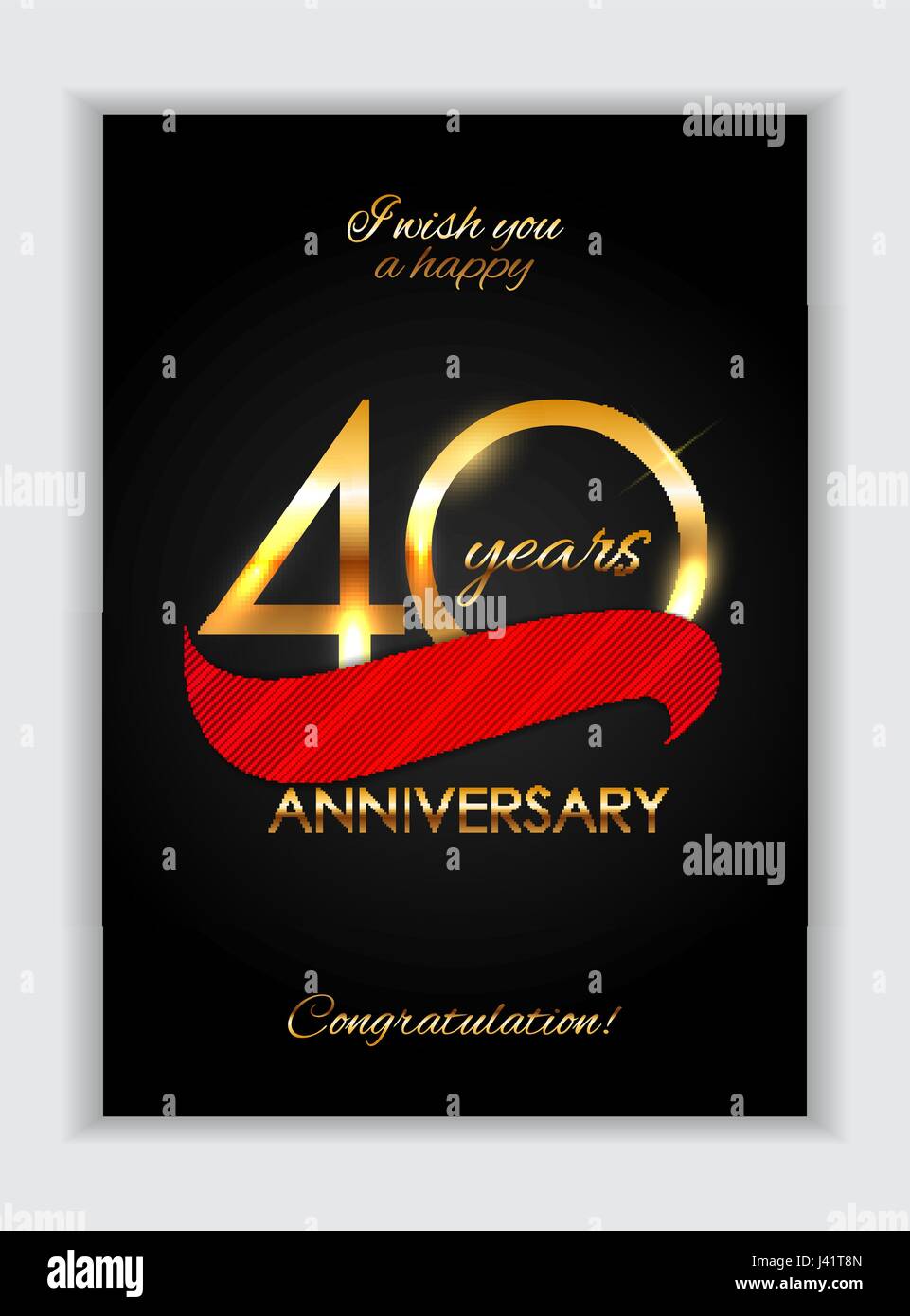 Anniversary 40 years Stock Vector Images - Alamy
