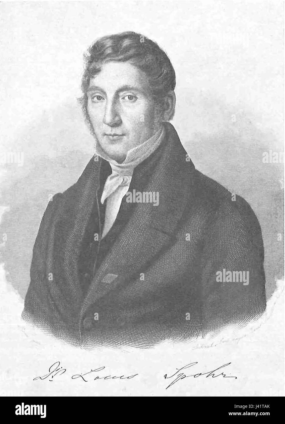 This image features a portrait of the famous German composer Louis ...