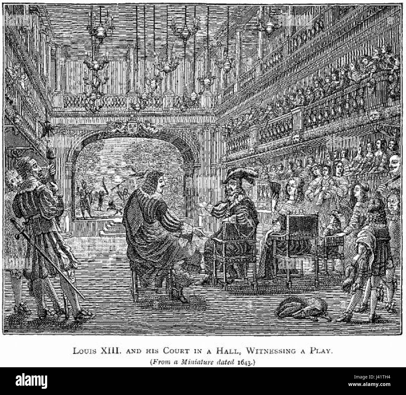 Royal court scene Black and White Stock Photos & Images - Alamy