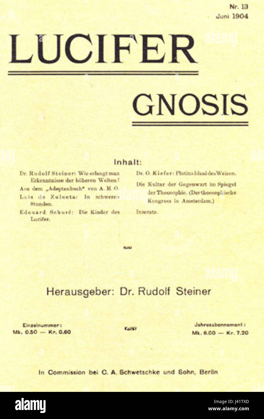 Lucifer gnosis 1904 Stock Photo - Alamy