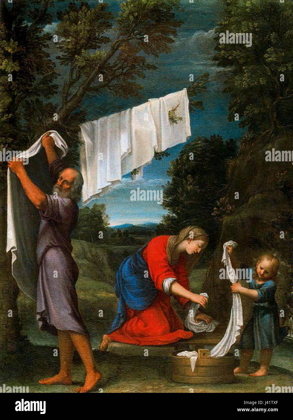 'Lucio Massari Sagrada Familia' (1675) housed in the Uffizi, depicts ...