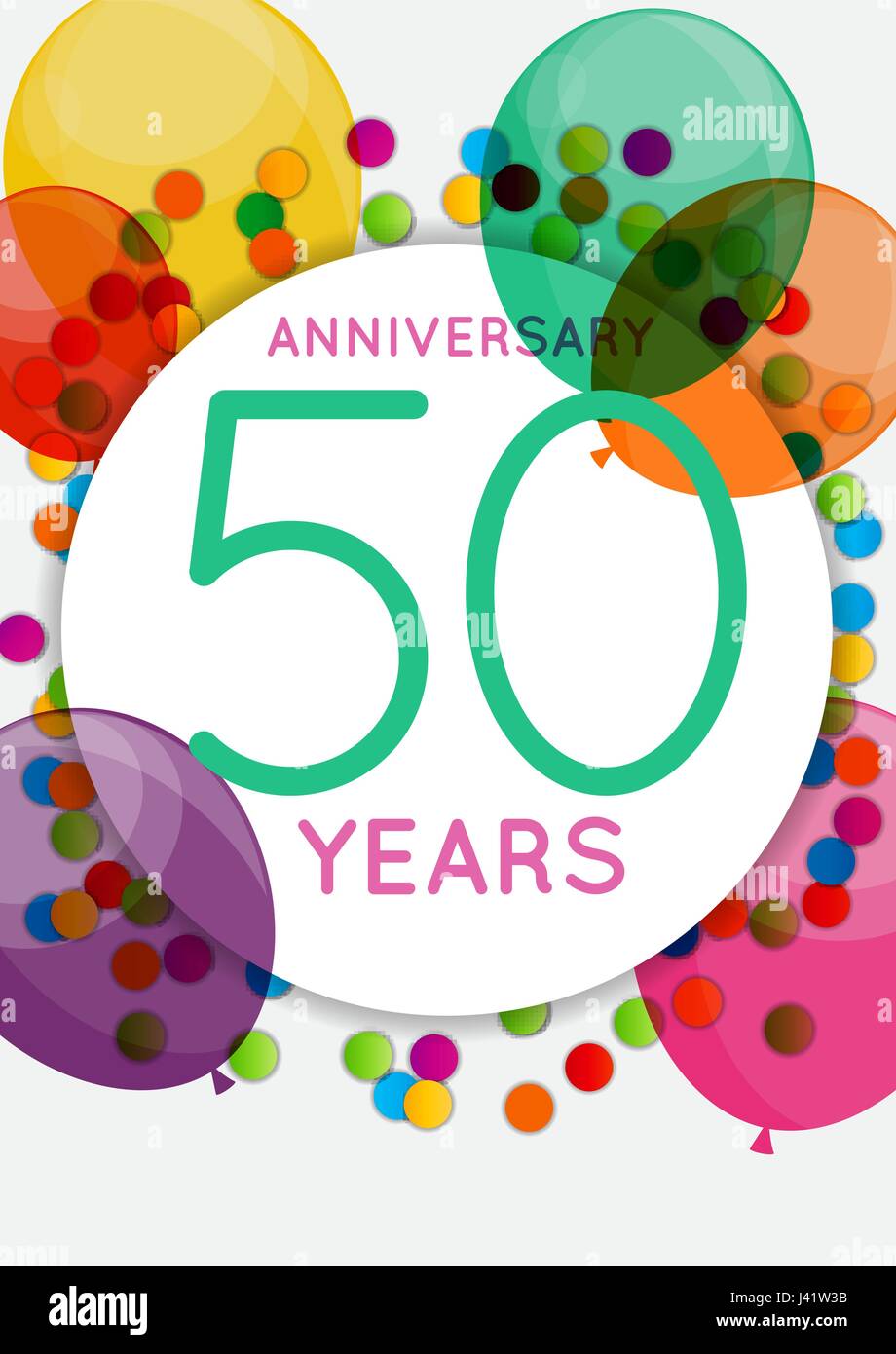 Template 50 years anniversary congratulations Stock Vector Images - Alamy