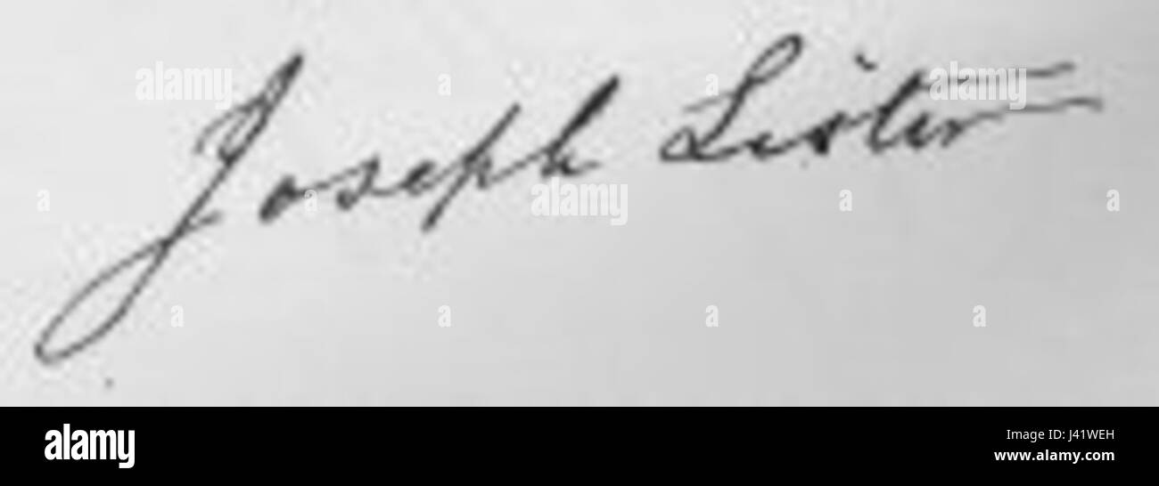 Lister signature refers to a signed document or autograph from Joseph ...