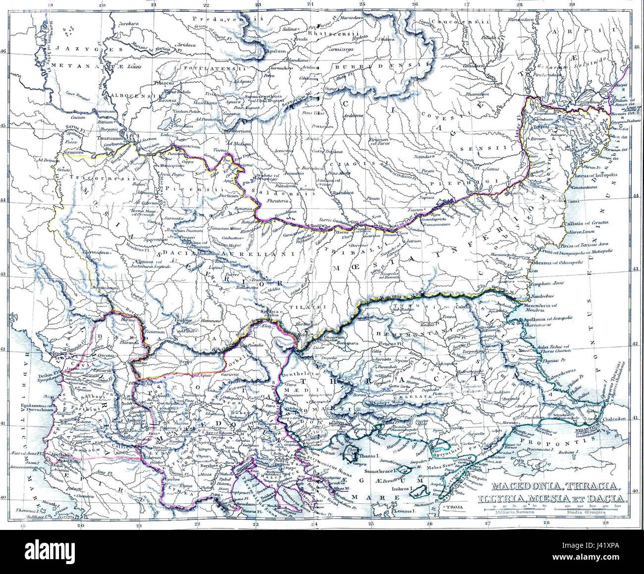 Roman illyria map hi-res stock photography and images - Alamy