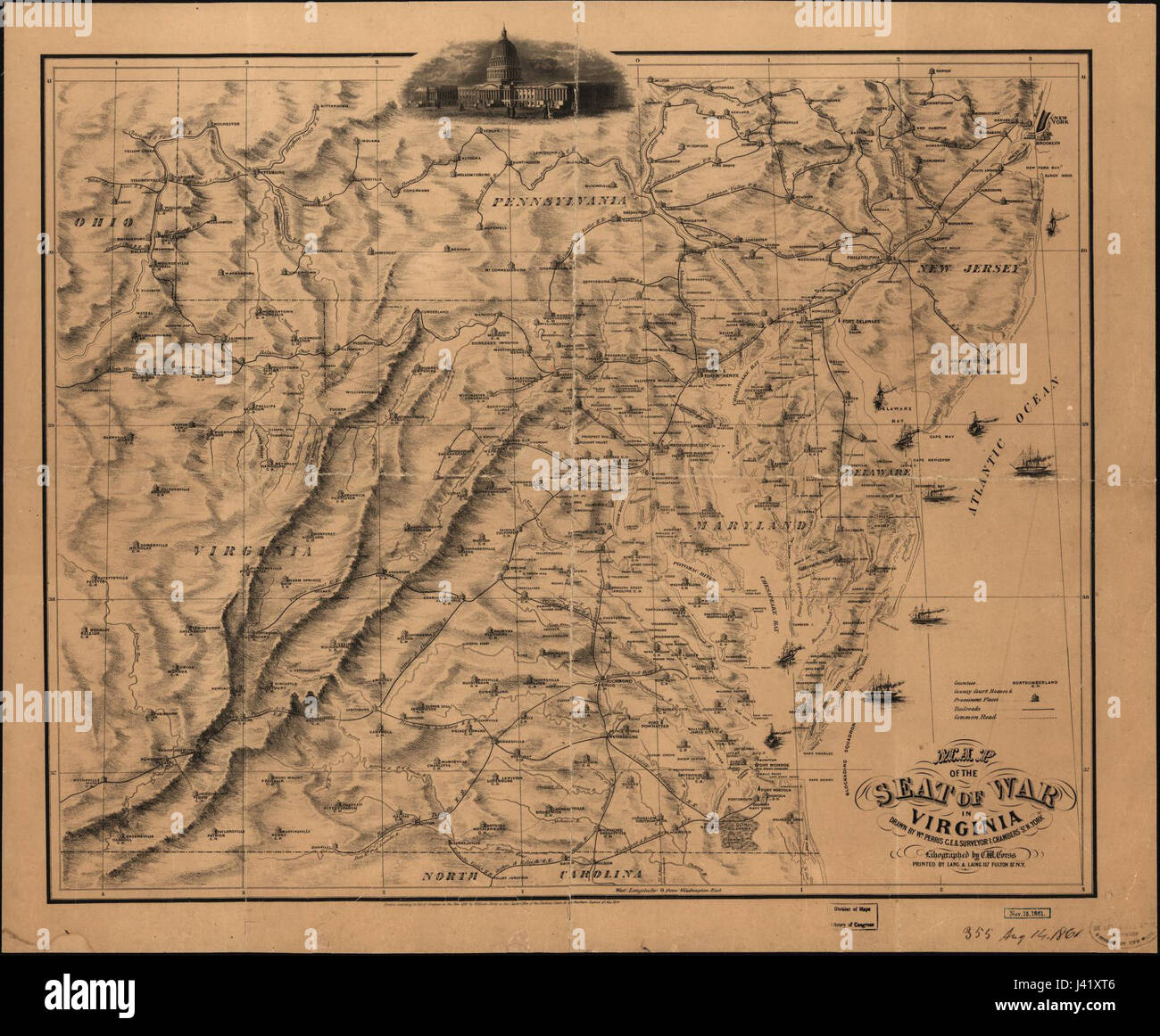 Va map hi-res stock photography and images - Alamy
