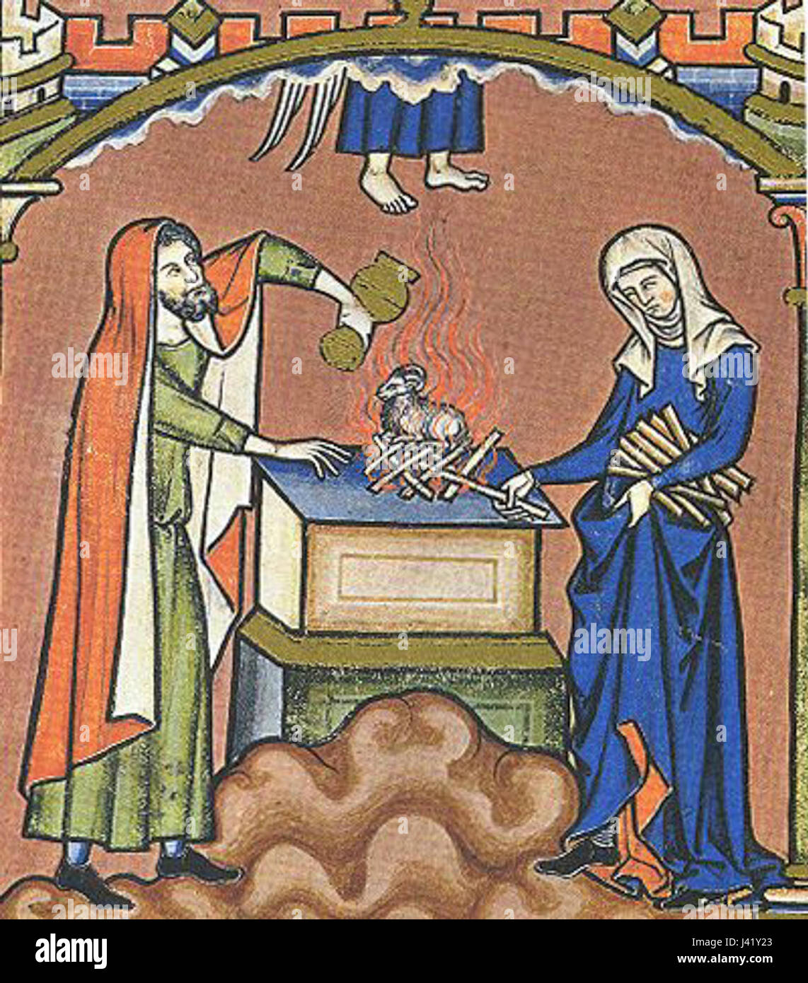 The Maciejowski Bible is a 13th-century manuscript featuring a series ...