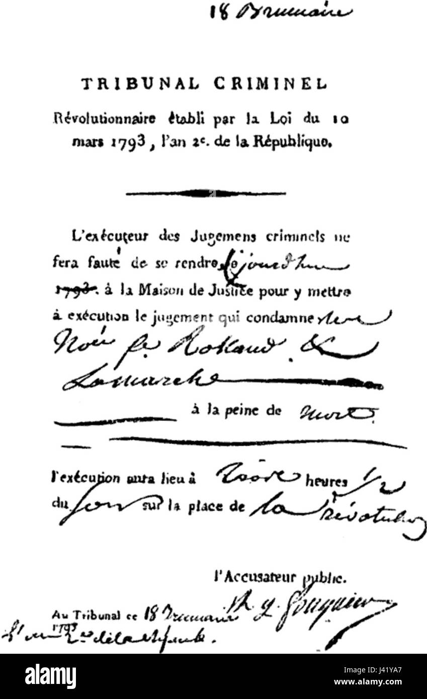 This title refers to the historical event of Manon Roland’s execution ...