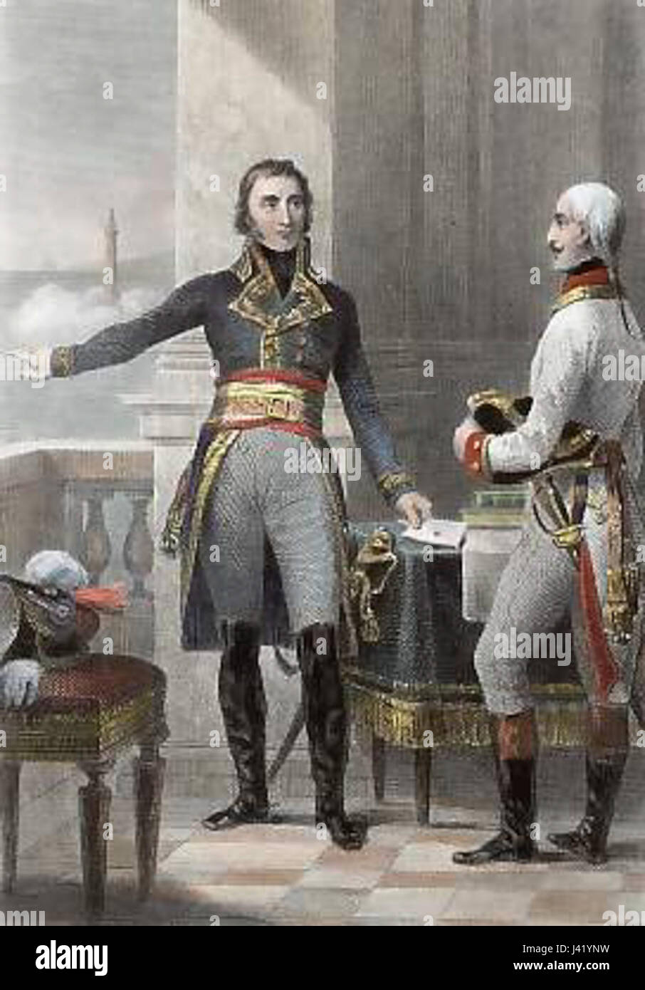 The painting 'Massena a Genova 1800' depicts a significant moment ...