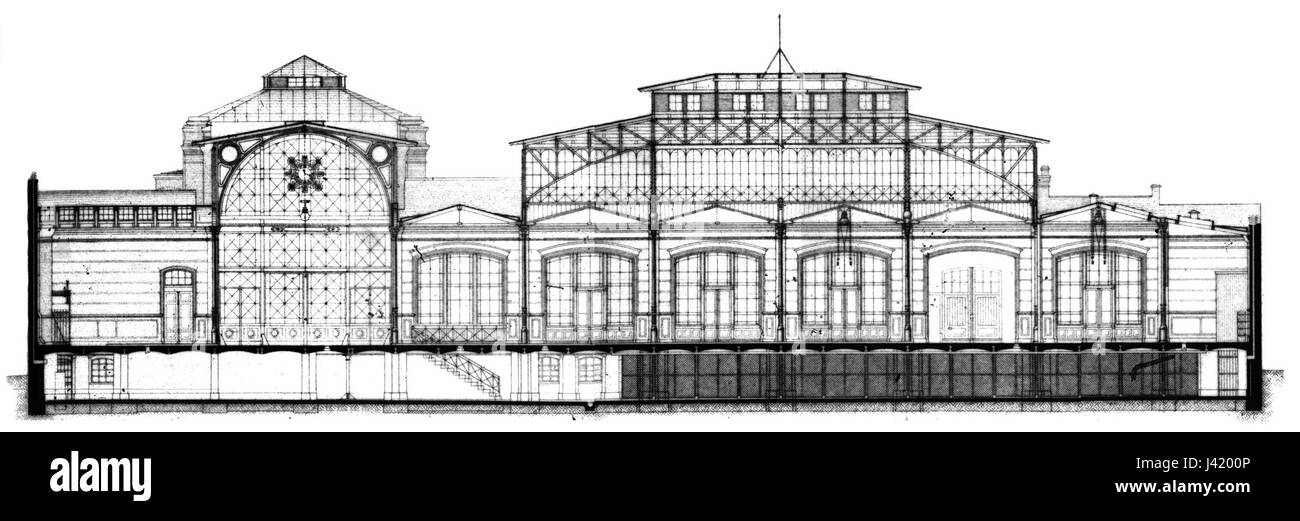 Markthalle II Schnitt Halle is an architectural design project ...