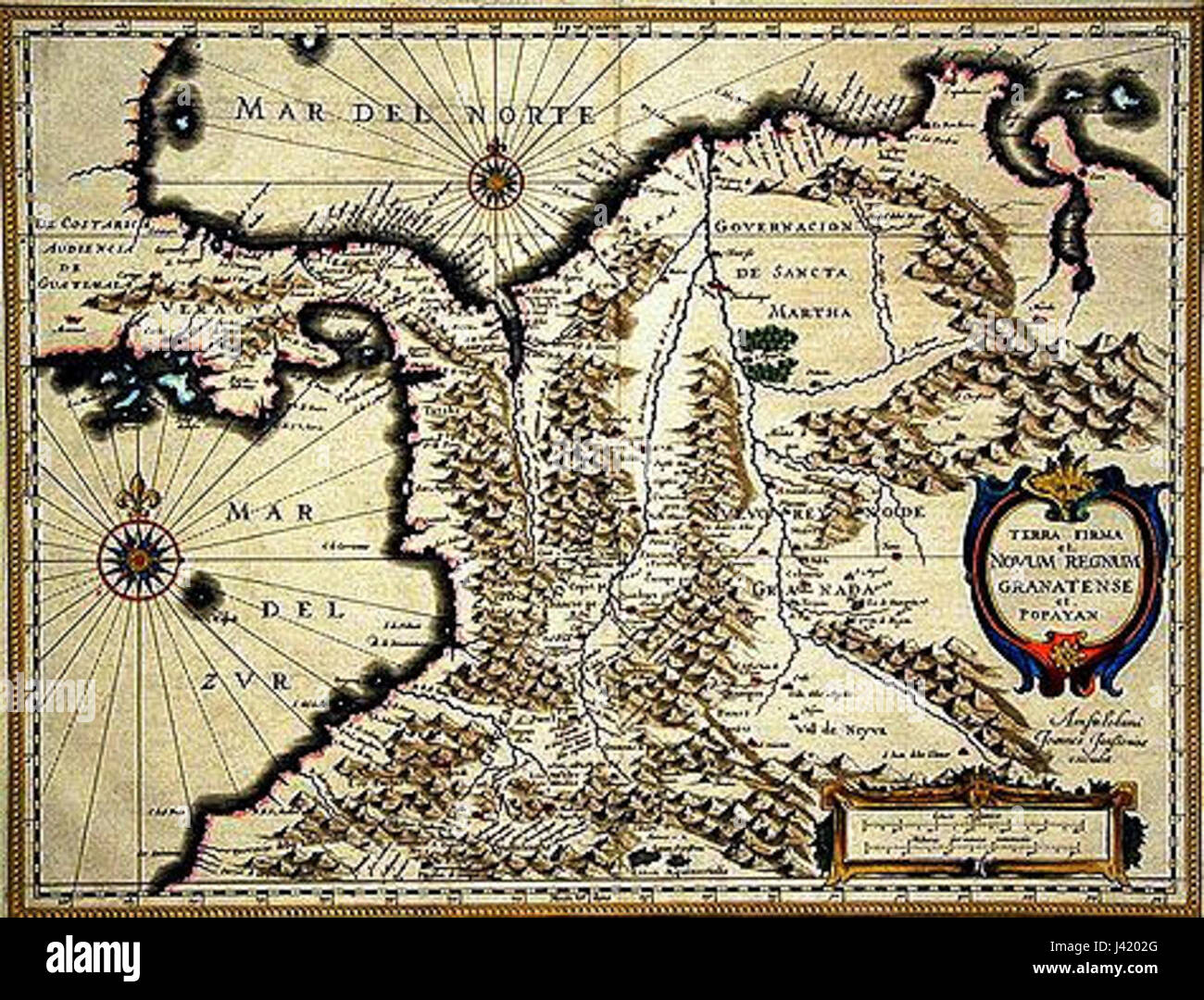 Map Nueva Granada Stock Photo - Alamy