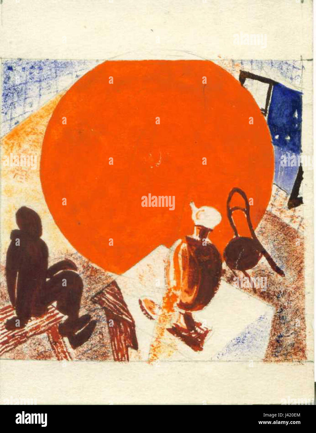 This piece, 'Red Sun,' features the work of Russian poet and playwright ...